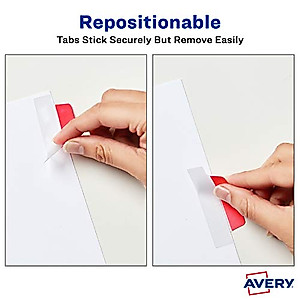 Avery 74769 Ultra Tabs, 2.5 x 1 Inch, 2-Side Writable, Pastel Blue/Pink/Purple/Green, 24 Repositionable Margin Tabs & Margin Ultra Tabs, 2.5" x 1", 2-Side Writable, Assorted Colors, 24 (74768)