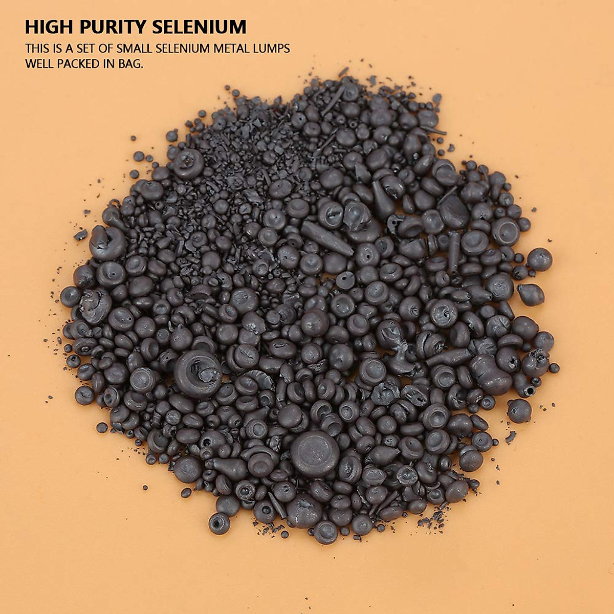 Hyuduo Selenium Lump, 10g / 0.4oz High Purity Selenium 99.99% Purity Selenium Sample Metal Se Small Lumps, Horse Vitamins Minerals