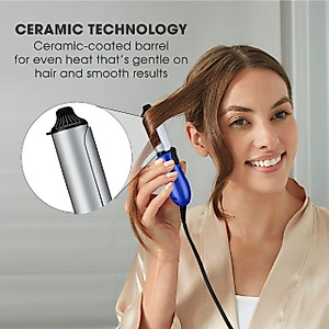 Conair Travel Curling Iron, Mini 1 Inch Ceramic Curling Iron in Blue by Travel Smart