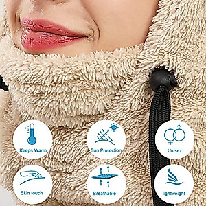 Shy Velvet Balaclava Wind-Resistant Winter Face Mask,Fleece Ski Mask for Men and Women,Warm Face Cover Hat Cap Scarf