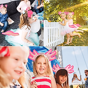 Creatoy Axolotl Toys, Axolotl Costume Kids Animal Headband with Tail for Girls Boys Dress Up Christmas Birthday Party Favors