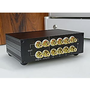 SOLUPEAK ST42 4-Way RCA Audio Switch Source Signal Input switcher selector Splitter Box (4 in 2 Out)