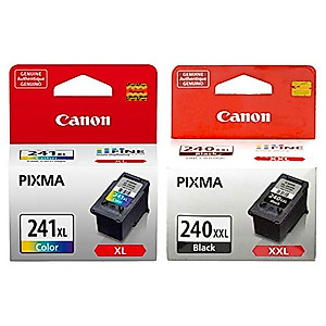 Canon PG-240XXL Extra High Capacity Black Ink Cartridge (5204B001) + CL-241XL Color Ink Cartridge (5208B001)