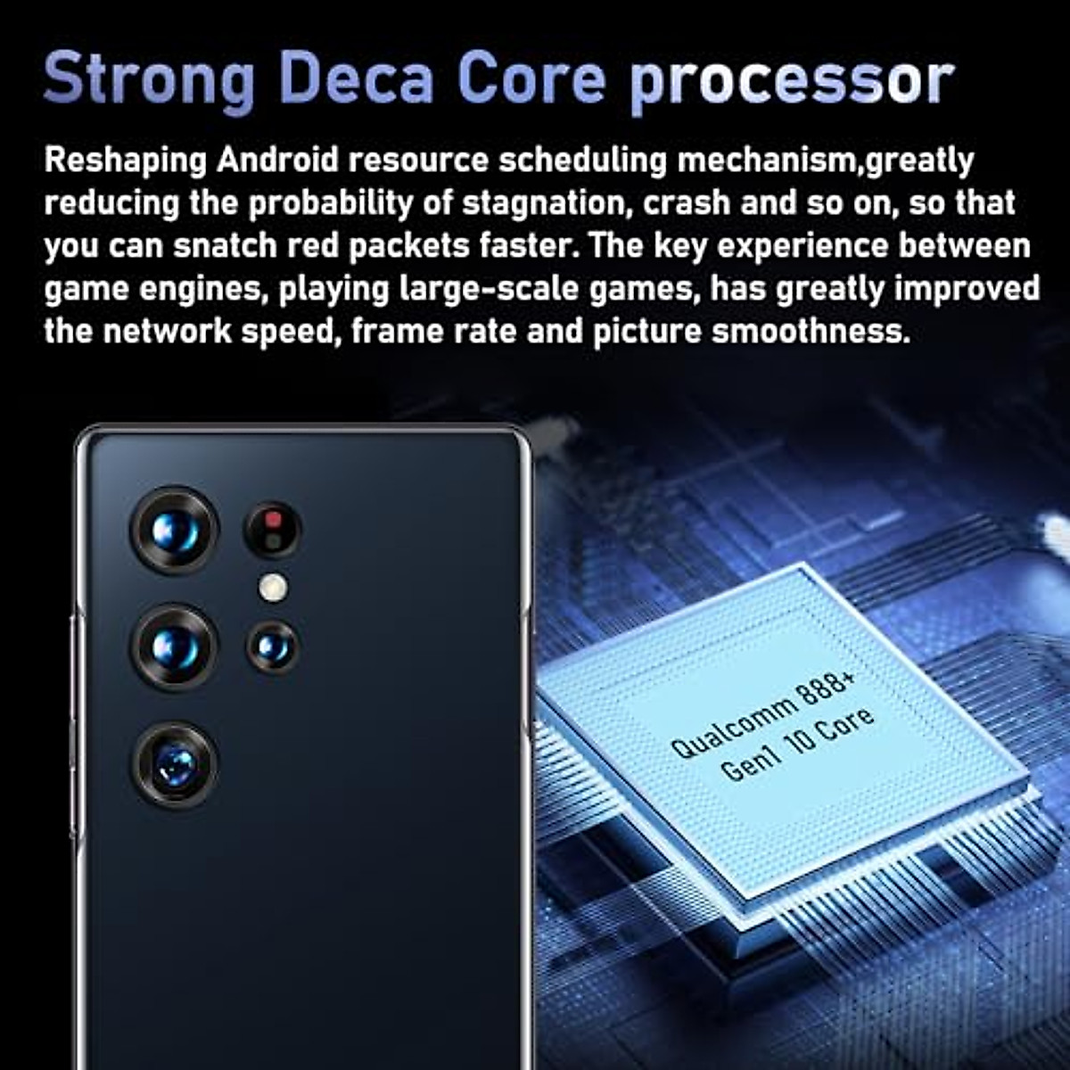 Cheap S22 Ultra Smartphone 7.3INCH Full Screen 5G Telephone 16GB RAM 1TB ROM Mobile Phones Global Version Android 12.0 Cell Phone,Green-1TB