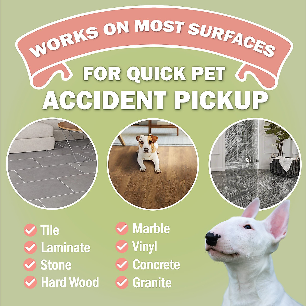 Sprinkle & Sweep Pet Accident Cleanup for all Hard Surface - Non Toxic Quick Pet Mess Cleaner & Odor Remover for Urine, Poop, Vomit, Diarrhea & Potty Training 4 Pack (15oz Each)