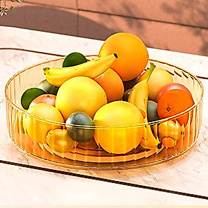 Lazy Susan Turntable for Cabinet - Lazy Susan Organizer for Cupboard, Countertop, Bathroom, 8.5-Inch and 11-Inch, 2-Pack, Clear