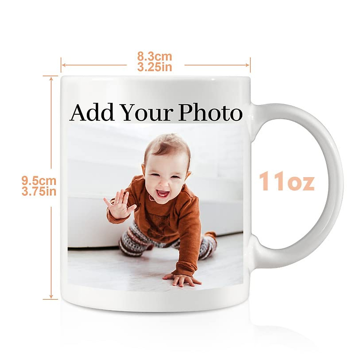 Godmother Gifts from Godchild, Personalized Godmother Mug with Baby Photo Text，Mothers Day Birthday Gifts for Godmom - Custom Godmother Proposal Gift