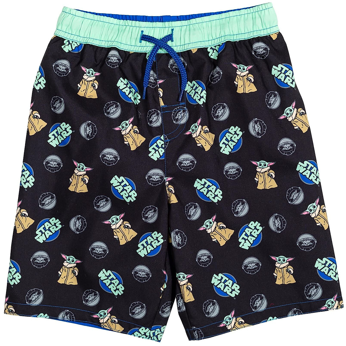 STAR WARS The Child Little Boys Pullover Rash Guard and Swim Trunks Outfit Set Black 6