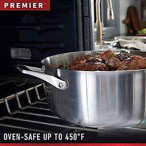 Calphalon Saute Pan with Lid, 5 QT, Silver