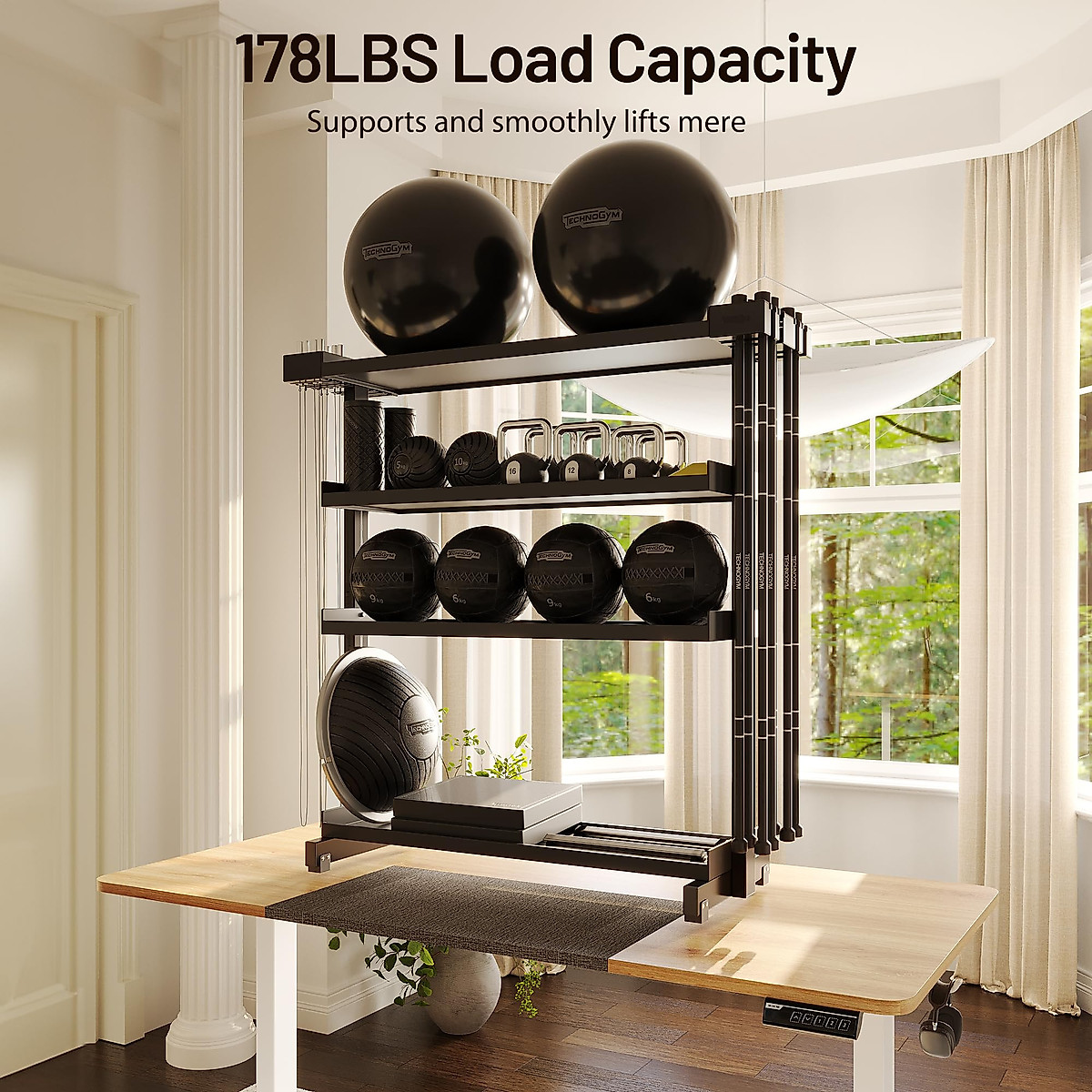 Monomi Electric Standing Desk, 55 x 28 inches Height Adjustable Desk, Ergonomic Home Office Sit Stand Up Desk with Memory Preset Controller (Natural Top/White Frame)