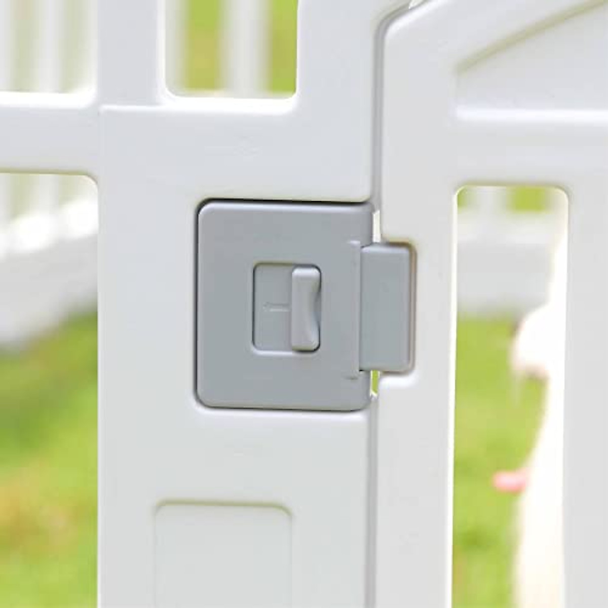 Lakanic 6 Panels Pet Fence Pen with Door Pet Dog Cat Puppy Playpen Small Animal Play Fence Pet Kennel Cage for Rabbits/Guineas/Dogs and Cats