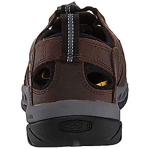 KEEN Utility Men's Atlanta 2 Cooler Plus Low Steel Toe Slip On Non Slip Work Shoes, Cascade Brown/Black, 9 Medium US