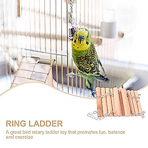 PATKAW Parakeet Toys Parakeet Toys Parrot Toys of 2 Bird Swing Toys Parrot Swing Toys Bird Perch Stand Bird Chewing Toys Wooden Parrot Chewing Parakeet Toys Parrot Toys Parrot Toys