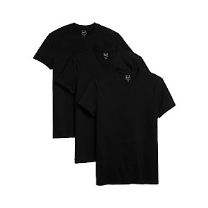 GAP mens Crew Neck T-shirt (3-pack) Base Layer Top, True Black, Medium US