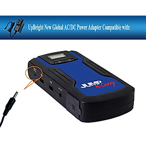 UpBright New Global AC/DC Adapter Compatible with Jump-N-Carry JNC311 JNC318 12 Volt Lithium Jump Starter 12V 500 Peak Amp KKC-JNC311 KKC-JNC318 Power Supply Cord Wall Home Battery Charger Mains