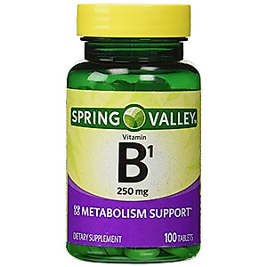 Spring Valley Natural Metabolism Support B1, 100 Tablets