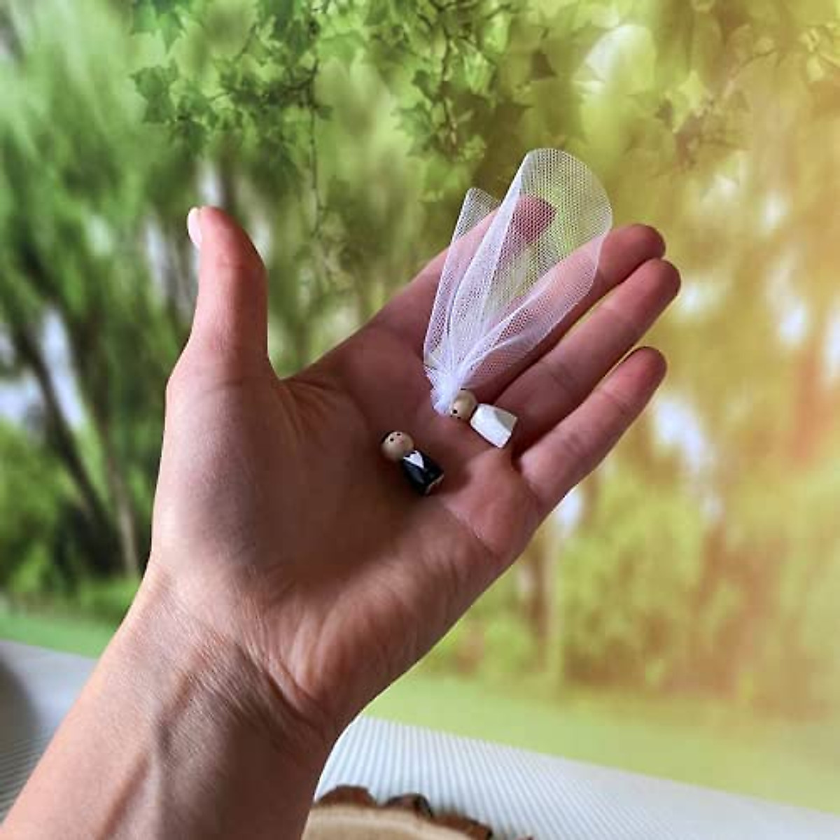 Airplane Wedding Cake Topper with Custom banner Mr. & Mrs. Cute unique honeymoon figurines at the helm of the plane