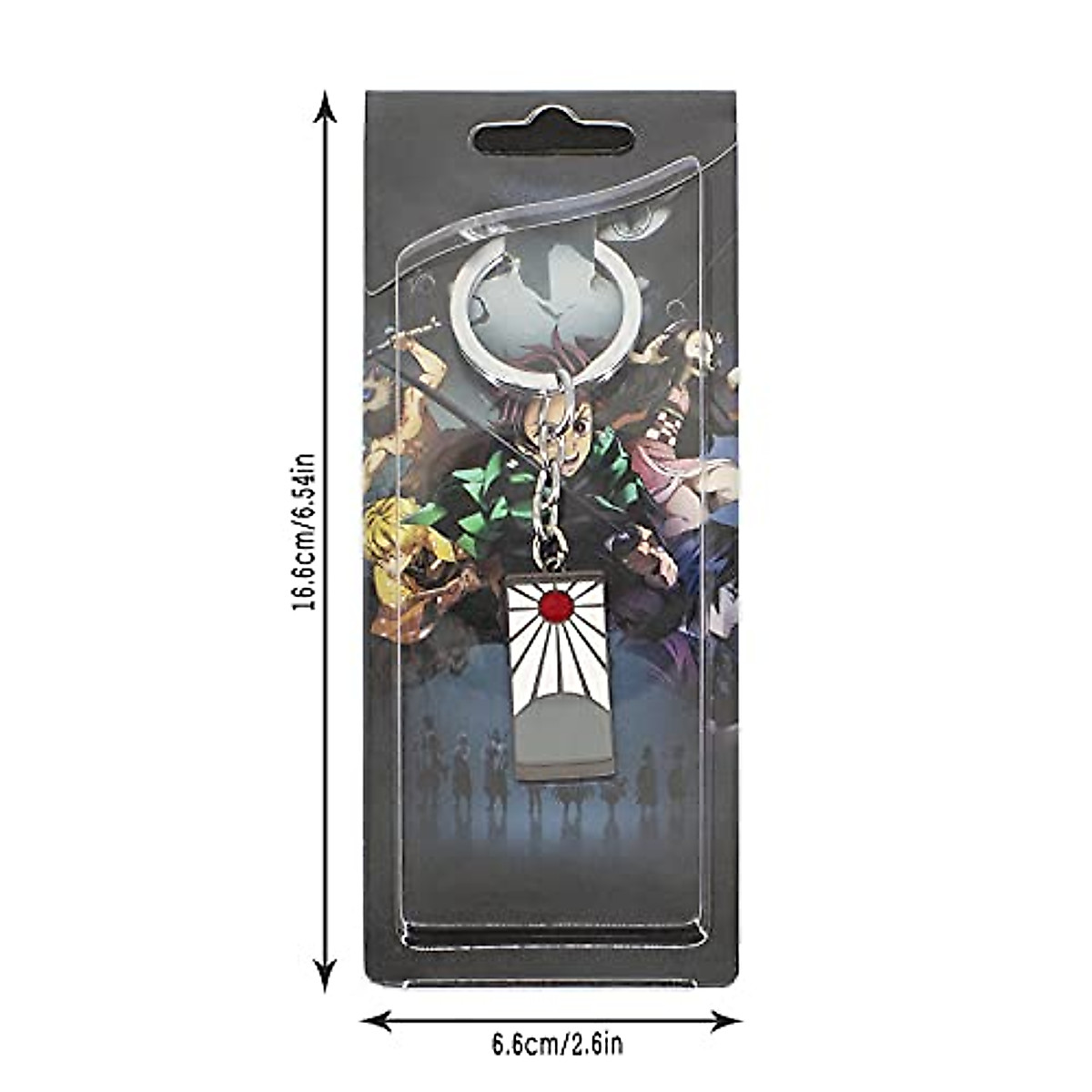 Anime Cosplay Keychain with Earrings for Tanjirou, Metal