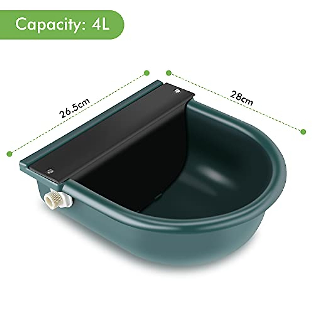 Yosooo Automatic Float Valve Drinking Water Bowl Sheep Dog Chicken Cow Horse Cattle Goat Pig Auto Fill Water Trough for Animal