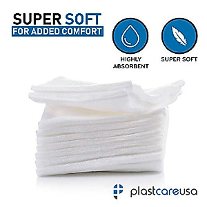 600 Count Gauze Pads 3x3 - Soft 4-Ply Non Woven Gauze Sponges - Non Sterile Dental Gauze & Esthetic Wipes - All Purpose Medical Gauze Squares for First Aid, Surgical, Wound Dressing (3 Packs of 200)