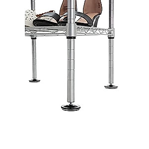 FLOYINM Steel Expandable Closet Organizer Chrome Clothes Hanger Coat Rack Floor Hanger Storage Wardrobe