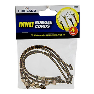 Highland (9050100) 10" Mini Bungee Cord - 4 Piece