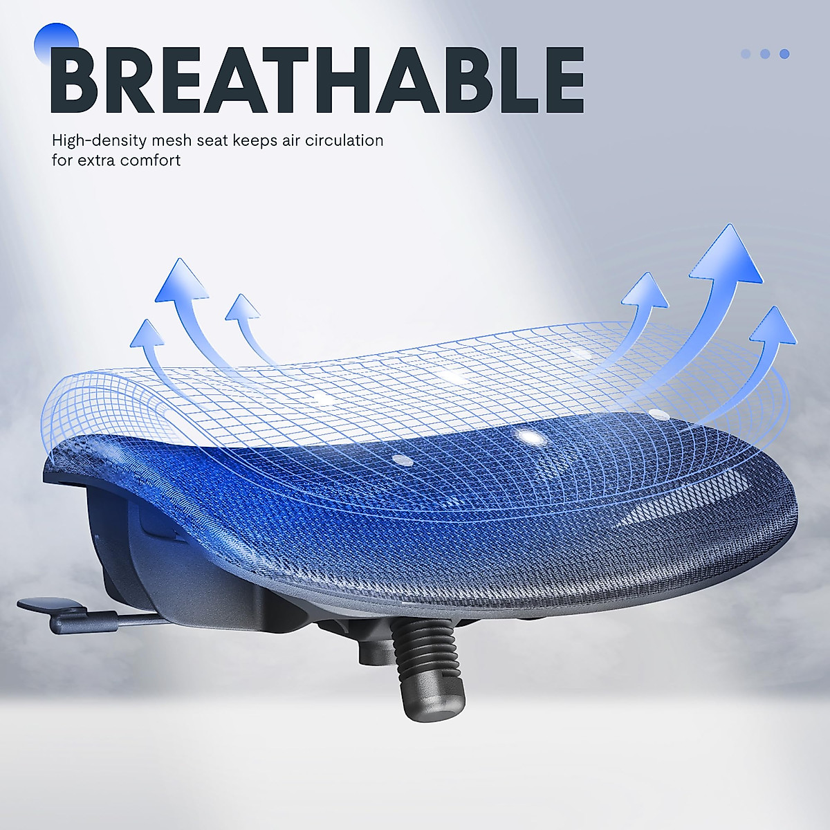 FLEXISPOT OC3B Ergonomic Executive Mesh Office Chair Swivel Height Adjustable Seat Headrest Armrest Lumbar Support Caster Wheels Task Chair Gray Mesh Seat Computer Office Desk Chair