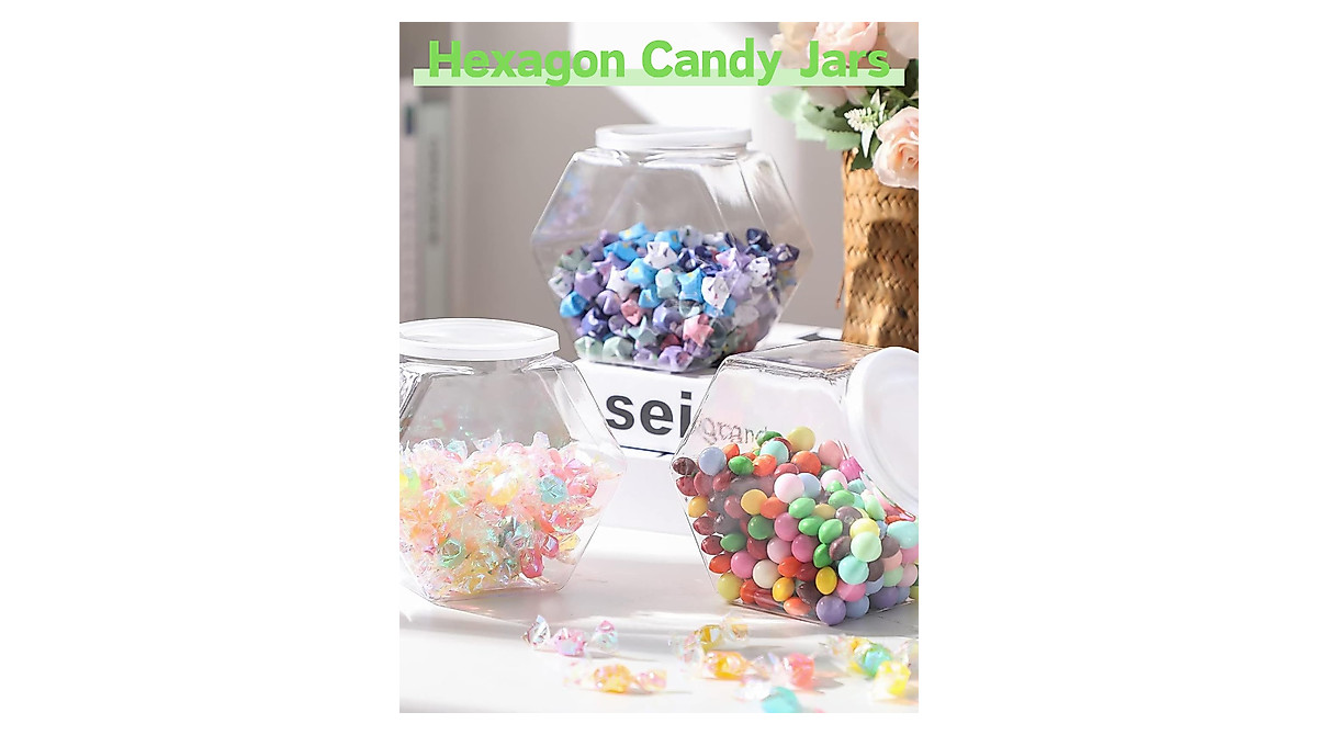 Glazeal 4pcs Large Candy Jars - Fresh Storage Solution
