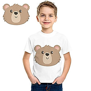 SATINIOR 6 Pieces Blank Sublimation T-Shirts White Polyester Toddler T-Shirts for Baby (Large) (Small)