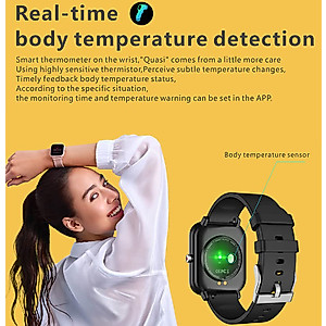 CRTORRS 2022 Men Women Smart Watch, Fitness Tracker Smartwatch, 5 ATM Water Resistant, Heart Rate, Blood Pressure, Sleep Monitor, Bluetooth Sport Band for iPhone Android Phone (Pink)