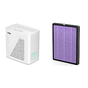YIOU Air Purifier, White & Air Purifier R1 Replacement Filter, Deep Purple