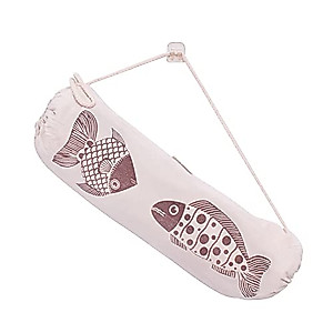 TOGETRUE Plastic Bag Holder, Natural Cotton Grocery Shopping Bag Holder, Cute Fish Pantry Decor (Coffe Brown)