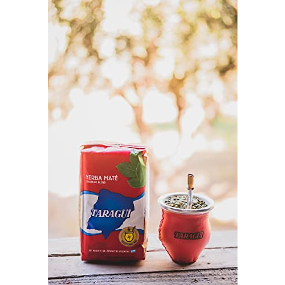 Taragüi Yerba Mate with Stems, 1kg - 2.2 lbs (Red Pack)