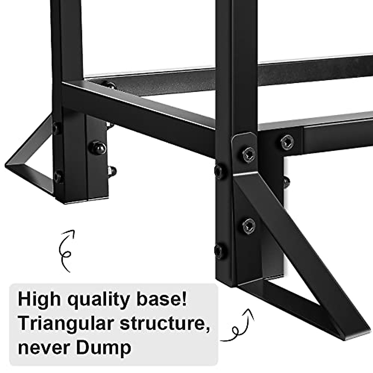 Firewood Rack Outdoor 4 ft, Included Waterproof Cover and Tote Bag, Tubular Steel Wood Log Holder Bearing 2600Ibs, Upgraded Stable Structure Fire Wood Holding Stand Storage Outside Patio Deck