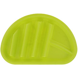 Fiesta Taco Plate by Arrow Home Products, 4 Pack - Each Plate Includes 3 Taco Holders Plus 2 Compartments - BPA Free Plastic, Made in the USA, Dishwasher Safe - Lime Green