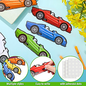 64 Pcs Colorful Race Cars Cutouts Race Cars Accents Paper Cars Cutouts Party Race Cars Bulletin Board Classroom Decor for Teacher Student Race Cars Party Supplies