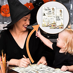 YQV Magical Wizard Birthday Invitations Cards, 4"x 6" Magician Owl Birthday Party Invites with Envelopes for Halloween Party Decorations Supplies (20 Pieces) - A05