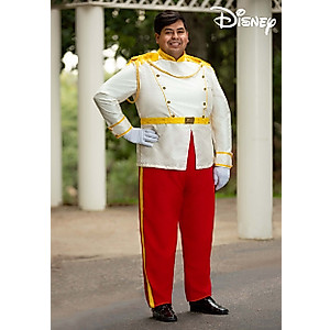 Disney Plus Size Prince Charming Costume, Cinderella Mens Halloween Costume 3X Multicolored