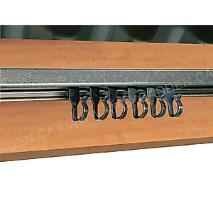 Steel Metal Slide Curtain Track Hooks with Wheels for Gazebo Curtains/Mosquito Net Screen/Rails and Tracks of Gazebo - Quantity of 36 -