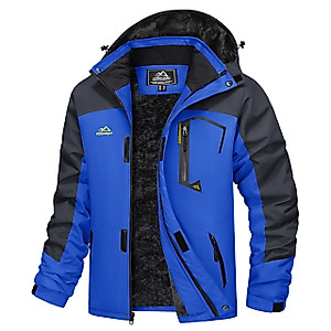 Mens Ski Jacket Fleece Jacket Snow Jacket Skiing Jacket Men Winter Coats for Men Snowboarding Jacket Waterproof Jacket US L=CN 3XL