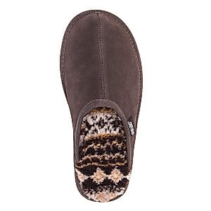 MUK LUKS mens Dave Slipper, Chocolate, 10 US