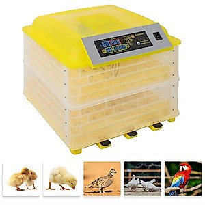 2 in1 Egg Incubator, 96 Eggs Fully Automatic Digital Poultry Hatcher Machine Breeder with Temperature Control and Auto Turning for Hatching Chicken Duck Goose Quail Birds