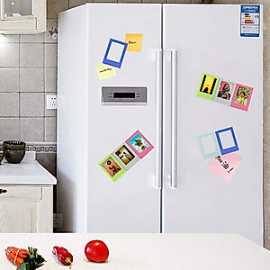 YUESUO 10 Pack Mini Magnetic Picture frame, 2x3 Refrigerator Magnet Photo Frame for Fujifilm Polaroid Instax Mini, Small Picture Holder for Fridge Table Locker Whiteboard