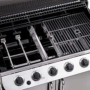 WALBZS Grill Replacement Parts for Charbroil Advantage Series 4 Burner 463344116 466344116 G4328M00W G3610003W1 Gas Grills Repair Kit Stainless Steel Burner Tube, Heat Plate,Adjustable Crossover Tube