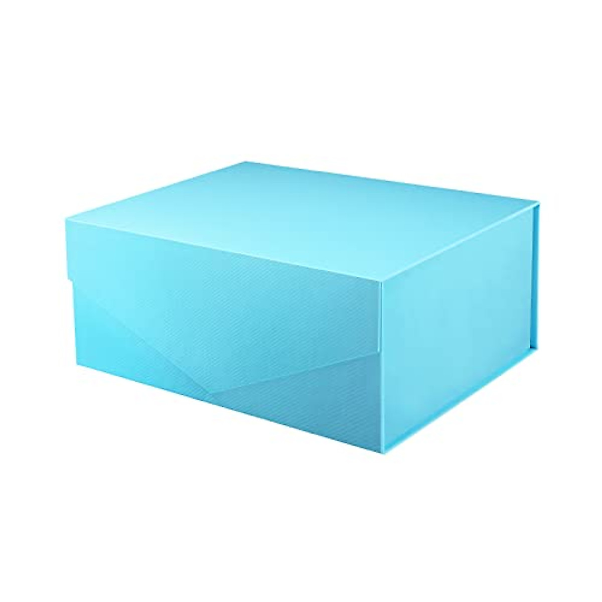 PACKHOME Gift Box 9x6.5x3.8 Inches, Bridesmaid Box, Rectangle Collapsible Box with Magnetic Lid for Gift Packaging (Matte Blue, Grain Texture)