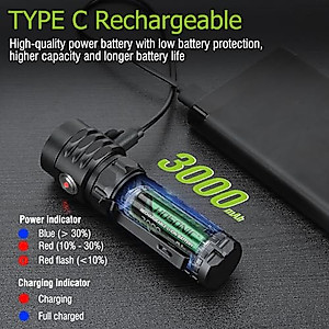 HOSONIC EC11 Rechargeable Mini Flashlight with Magnet, 1975 Lumens Pocket EDC Flashlights, 7 Modes Super Bright Small LED Flash Light with Clip, IP68 Waterproof