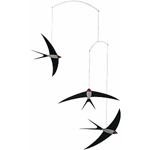 3 Swallow Hanging Mobile - 20 Inches - High Quality - Handmade in Denmark by Flensted