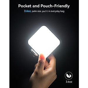 SmallRig P96 LED Video Light, Portable Camera Lights, 96 LED Beads for Photography Video Lighting, Rechargeable 2200mAh CRI 95+ 2700-6500K w 3 Cold Shoe 3286B