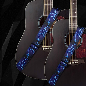 WOGOD Guitar Strap Jacquard Weave Hootenanny Guitar Strap with Leather Ends …