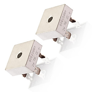 2pcs KBPC1506 Bridge Rectifier DIP-4 Square Bridge 15A/600V GBU Footprint Bridge Stack Cutable Feet
